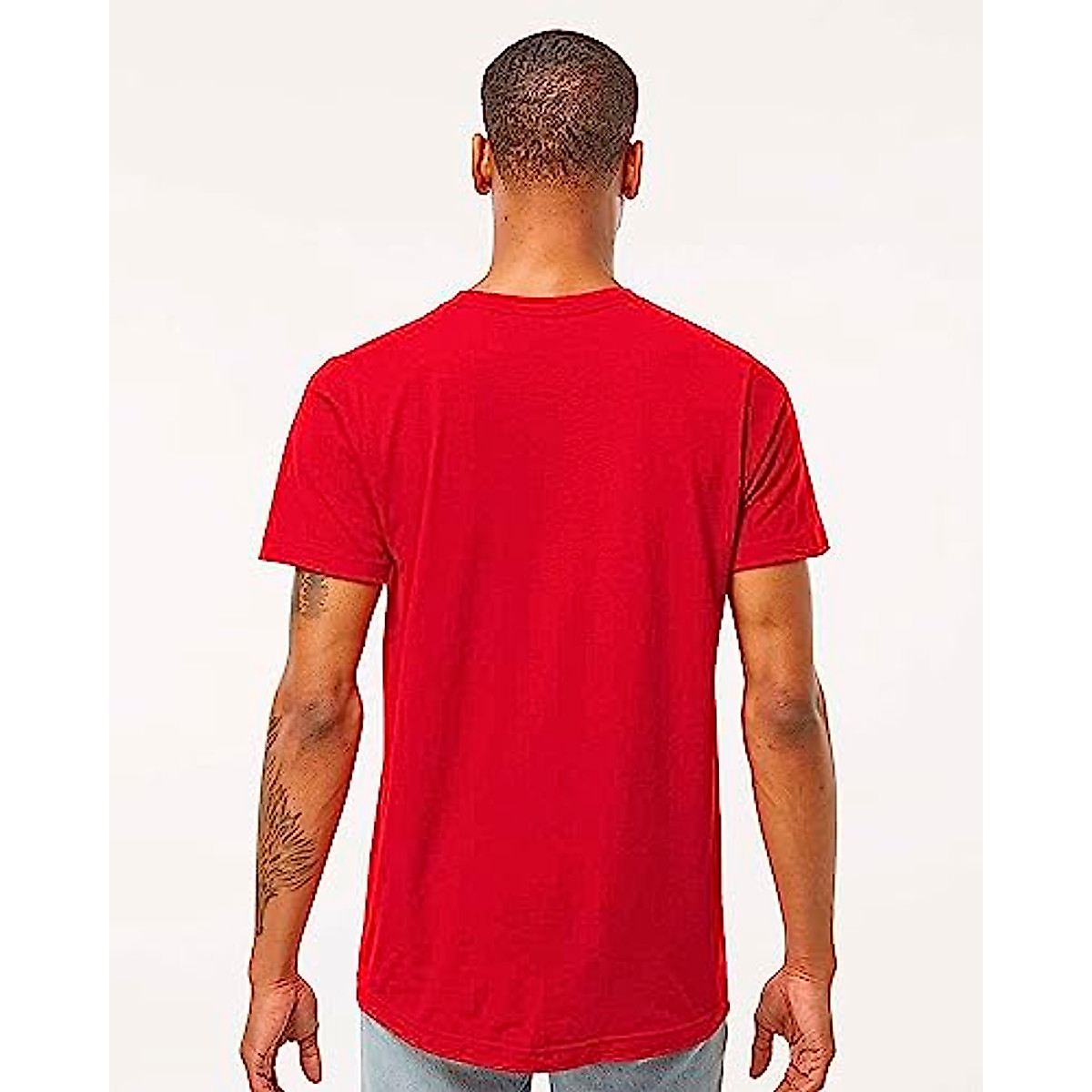 Tultex 202 - Unisex Fine Jersey Tee Red (Red, Medium)