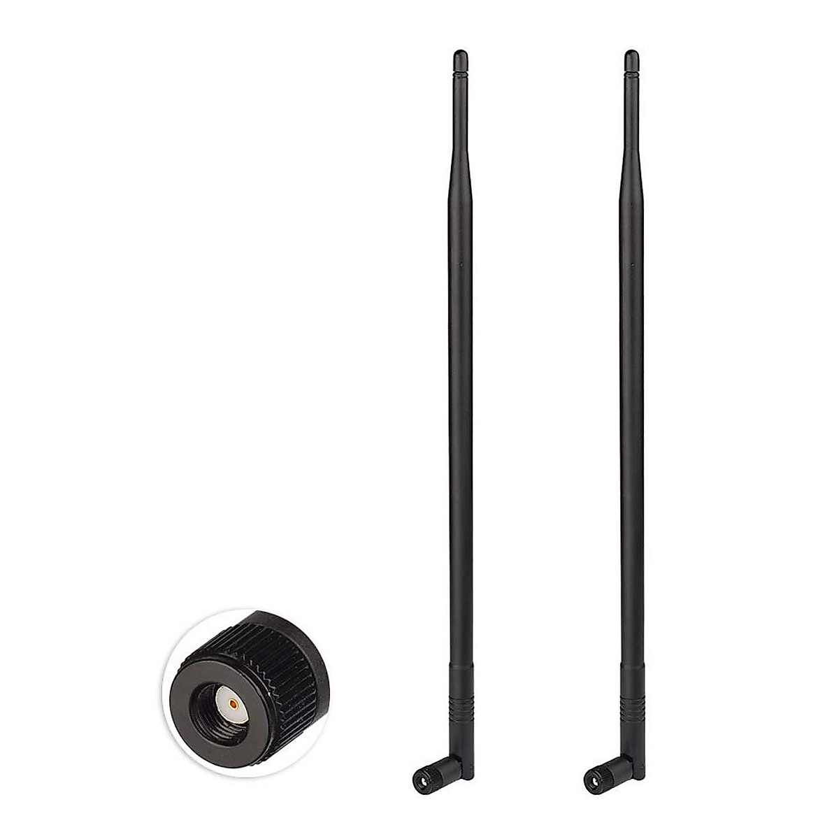 Superbat High Gain WiFi Antenna 8dbi 2.4GHz 5.8GHz Antenna with RP-SMA Connector for PCI-E WiFi Network Card Wireless Network Router Extender etc. 2-Pack