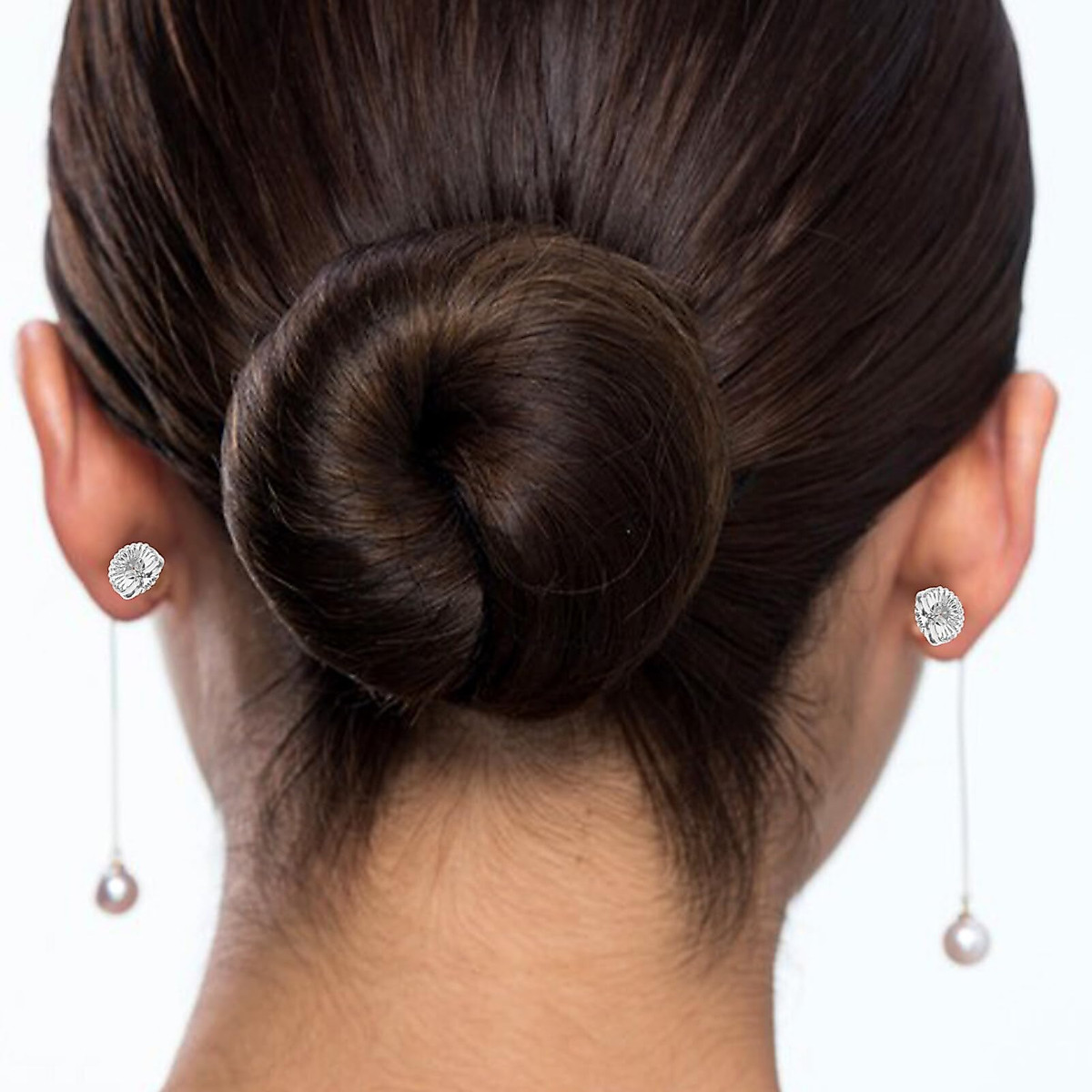 VILLCASE 20pcs Flower Earring Backs for Droopy Ears Safety Earring Studs Secure Locking Ear Backs Studs Replacement for Heavy Earrings Jewelry Findings Silver