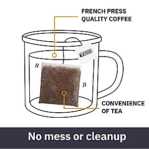 Wildland Coffee | Extra Dark Roast 10 Pack | Single Serve Coffee Bag | Strong Bold Flavor | Travel & Camping Size | Tea Bag Style Coffee | Steepable