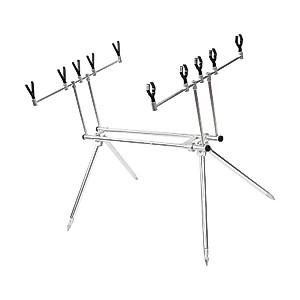 Retractable Fishing Rod Pod Stand Holder Detachable Design Aluminium Alloy Casting Rods Carp Tackle Tools Accessory
