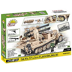 496 Pcs Hc WWII /2274/ Sd.Kfz.7/1&2Cm Flakvierli -Executive Edition