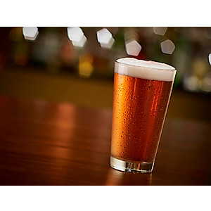 Necessia Heat-Tempered Durable Rim Pint Beer Glasses - 16oz, Set of 6 - Premium Quality, Stylish and Long-Lasting Beverage Glassware, Perfect for Home Bars, Restaurants, and Parties, Classic Design