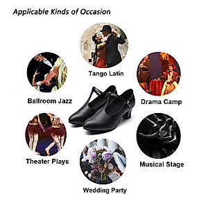 MSMAX Women Character Shoes Girls Party Heels Dancing Pumps for Ballroom Flamenco Tango Latin 8.5 M US Women