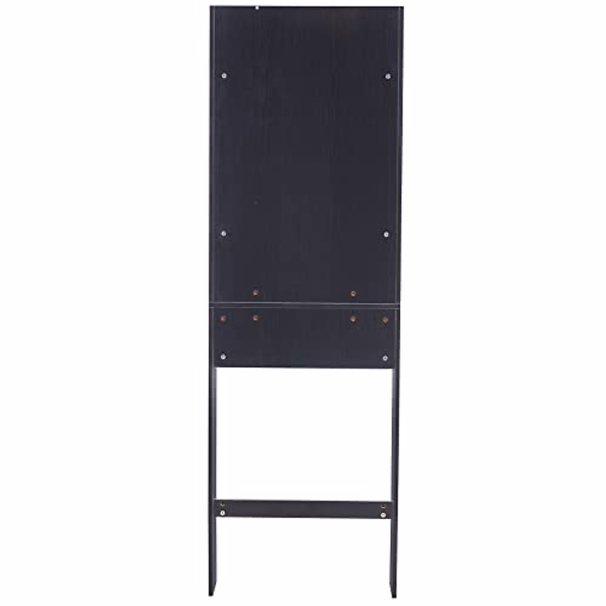 ME2 Bathroom Over The Toilet Storage Cabinet, 77'' Taller Bathroom Organizer Shelf Space-Saving Collect Cabinet with Shelves and Double Doors, Black
