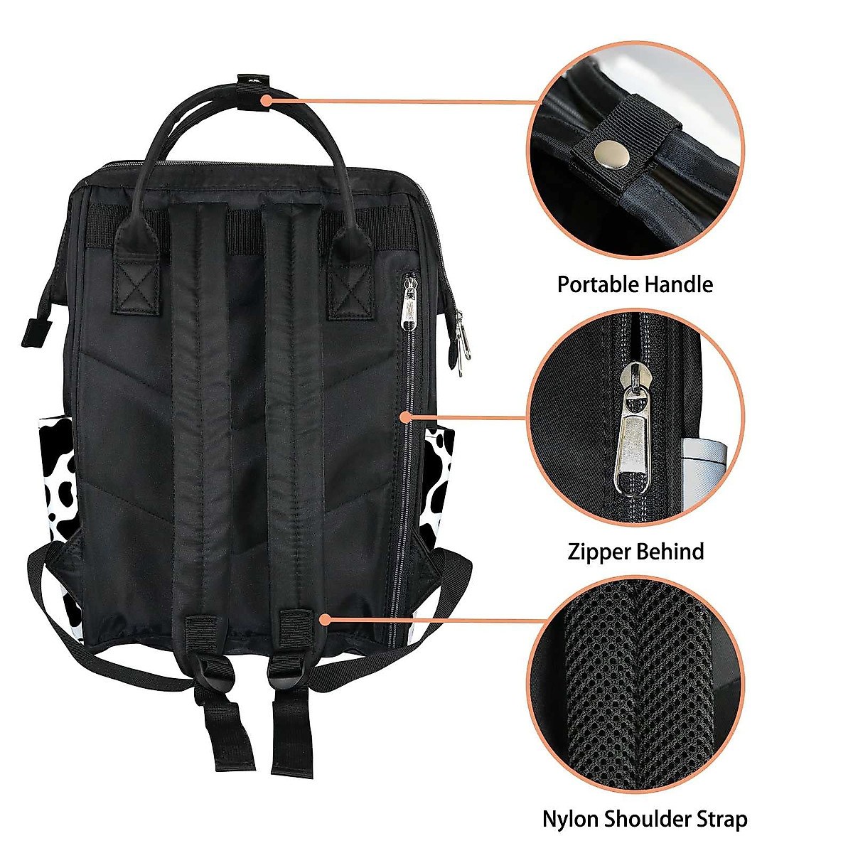 Vantaso Diaper Bag Mommy Backpack Travel Large Capacity Dinosaurs Space Shoulder Bag Multifunction Nappy Bag Tote Bag for Woman Man