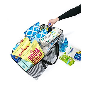 SCOUT Errand Boy - Extra Large Lightweight Utility Tote with Breakaway Zipper - Collapsible Grocery and Market or Beach Tote