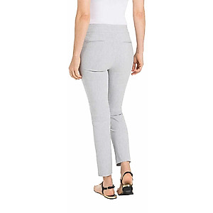Hilary Radley Womens Pull On Ankle Pant (Heather Light Gray, X-Large)