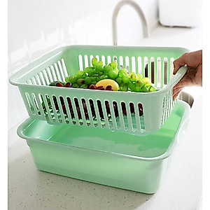 JUNXIAN Dish Rack Cutlery Drying Rack, Kitchen Plate Cup Dish Drying Rack, Drying Rack, Dish Drying Rack and Drain Board with Lid Cover Dish Containers(B,Small)