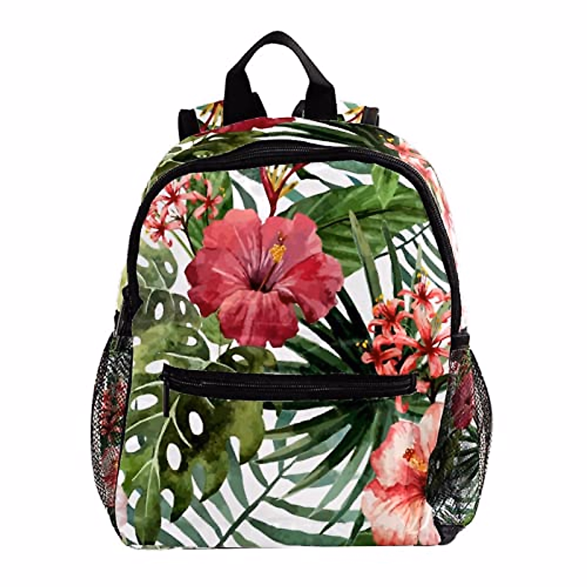 Cute Fashion Mini Backpack Pack Bag Tropical White Floral Flower