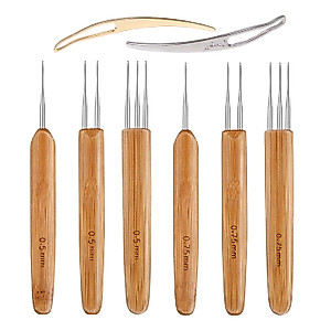 8 Pcs Dreadlock Crochet Hook Tool, Braid Hair Dreadlocks Needle Weaving Crochet