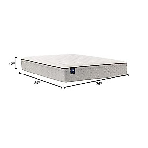 Sealy Essentials Spring Winter Green Faux Eurotop Medium Feel Mattress and 9-Inch Foundation, King