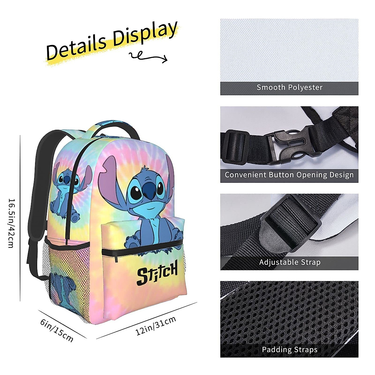 MULINSEN Anime Backpack for Boys and Girls 16.5 Inch Laptop Bag Travel Bookbag for Teens