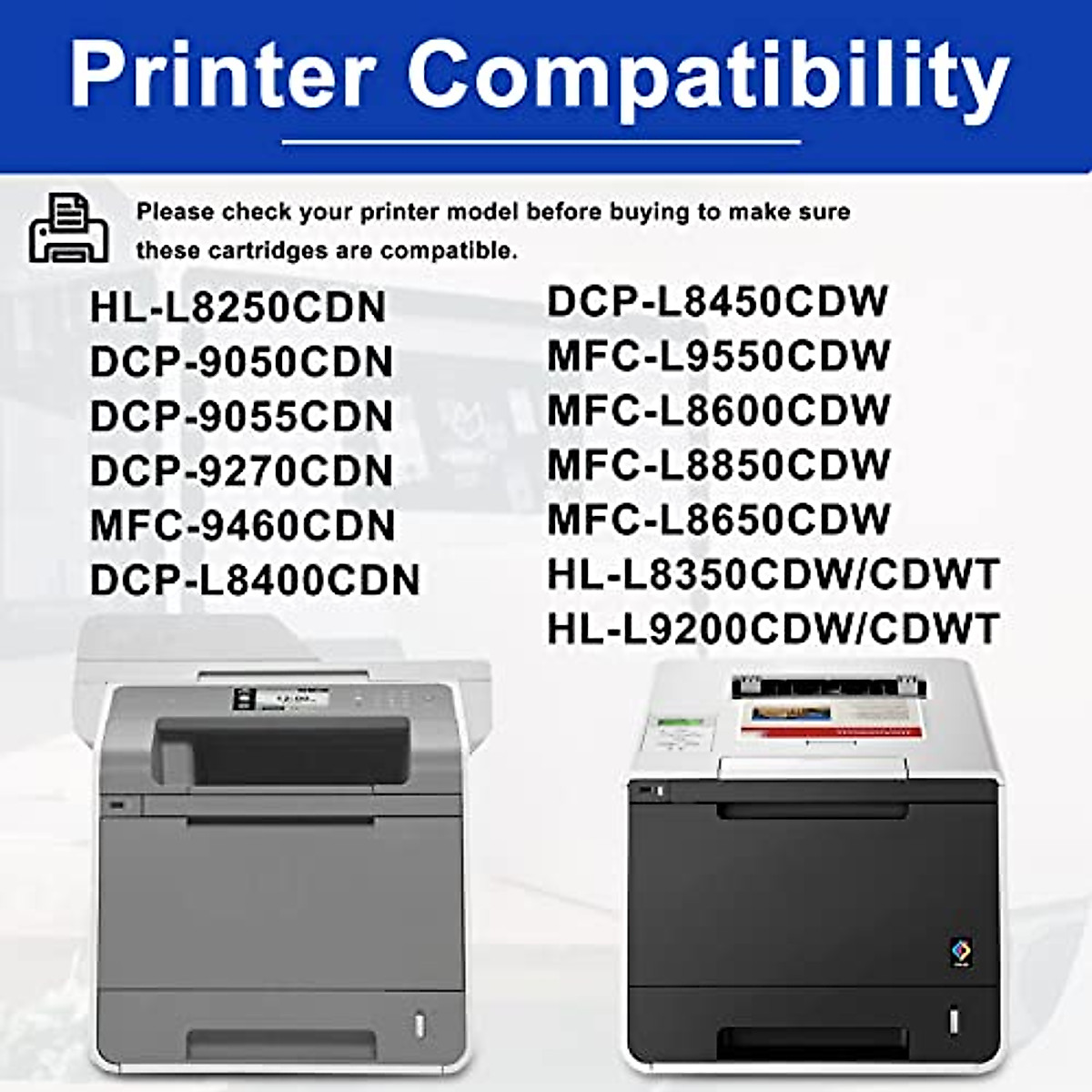 YOISNER Compatible TN339BK TN339C TN339M TN339Y Super High Yield Toner Cartridge Replacement for Brother TN339 MFC-9460CDN L8600CDW L8850CDW Printer Black Cyan Magenta Yellow Print Cartridge 4-Pack