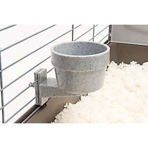 Lixit Quick Lock Cage Bowls for Small Animals and Birds. (10oz, Granite)