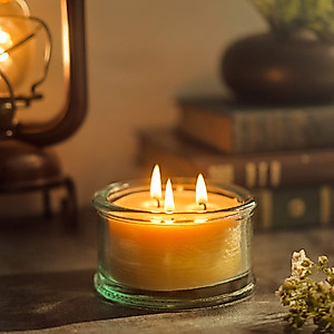 Bluecorn Botanica Beeswax Candle - 3-Wick Scented Candle Made with Pure Beeswax & Vanilla