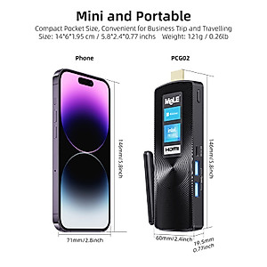 MeLE PCG02 Mini PC Stick Fanless Windows 11 Pro J4125 8GB/256GB, Mini Computer Stick HDMI 4K 2.4G/5G Wi-Fi 5 BT4.2 Gigabit Ethernet Micro PC on Business Industrial IoT Digital Signage