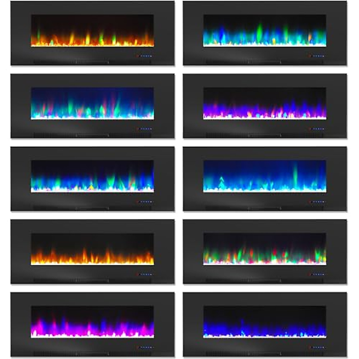 Hanover Winchester Mahogany Electric Fireplace TV Stand Mantel with Crystal Rock Display, Realistic LED Multi-Color Flames, Fireplace Heater Entertainment Center with A/V Shelves and Remote Control