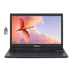 ASUS 2022 11.6" HD Laptop, Intel Celeron N4020 Processor, 4GB RAM, 64GB eMMC Flash Memory, Intel HD Graphics, HD Webcam, Star Black, Windows 11 S, 32GB SnowBell USB Card