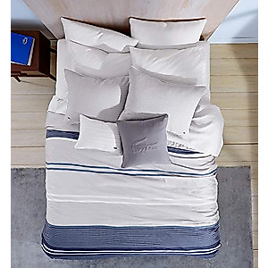 Lacoste Smash Cotton Comforter Set, Blue, Full/Queen