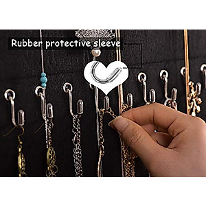 ZFZGFRCS Hanging Jewelry Organizer, Large Capacity and Organizer Storage for Hanging Necklaces, Bracelets, Earring Chains, Anklets, etc. (Black)