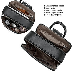 BOSTANTEN Leather Backpack Purse for Women Work Travel Backpack Stylish Ladies Shoulder Bags