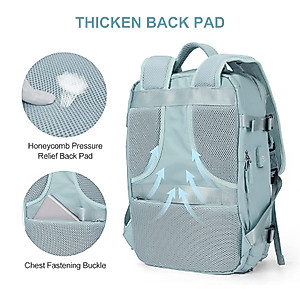 Laptop Backpack for Women, Travel Backpack with with Shoes Compartment & Wet Pocket, School Backpack fit 15.6 Inch Laptop