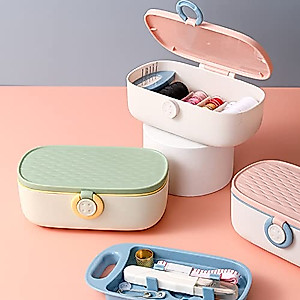 FKOG Green Sewing Project Kit, 135 Pcs Family Sewing Supplies Repair Kit Traveler Sewing Kit Sewing Thread Accessories DIY Sewing Supplies Organizer (Green)