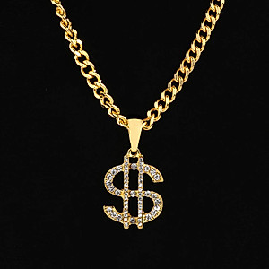 Beelittle 80s/90s Hip Hop Costume Kit Cool Rapper Outfits,Bucket Hat Sunglasses Gold Plated Chain (R)