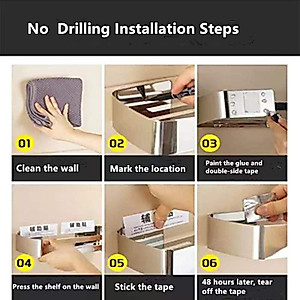 KEIJO 2-Pack Corner Shower Caddies Bathroom Shelves with 4 hooks,No Drilling,Stainless Steel,Shower Storage Organizer for Kitchen, Dorm and Toilet with Adhesive (Silver)