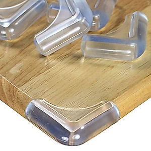 KidKusion Premium Clear Corner Protector Guard 4 Pack with Superior Double-Sided Adhesive for Secure Attachment