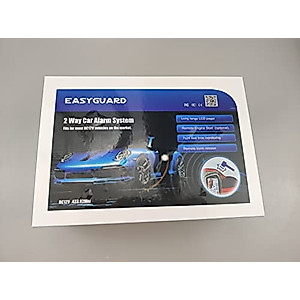 EASYGUARD EC203 2 Way car Alarm System with LCD Pager Display, ultrasonic Sensor & Shock Sensor DC12V