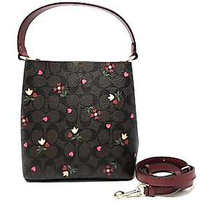 Coach Women's Small Town Bucket Bag (Signature Canvas - Heart Petal Print - Brown Multi)