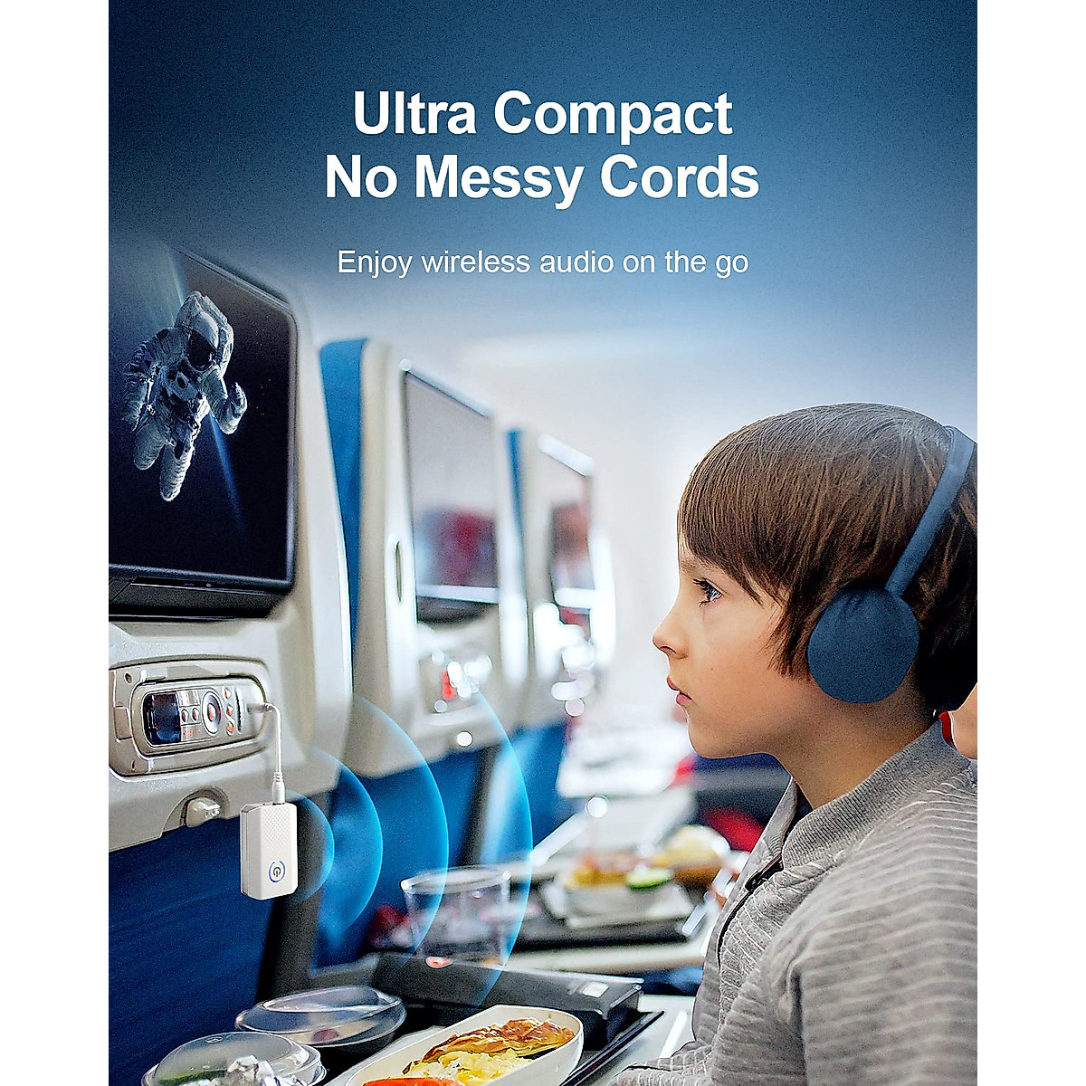 Aisidra Bluetooth Transmitter Receiver V5.0 Bluetooth Adapter for Audio, 2-in-1 Bluetooth AUX Adapter for TV/Car/PC/MP3 Player/Home Theater/Switch, Low Latency, Pairs 2 Devices Simultaneously