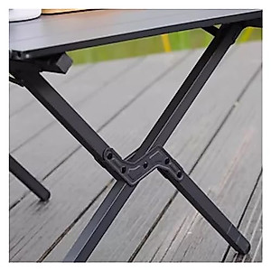 OXOAMP Folding Table Outdoor Folding Table Portable Egg Roll Table Picnic Camping Table Car Mounted Rent House Picnic Table Complimentary Storage Bag Convenient Durable (Color : 90x60 Black)
