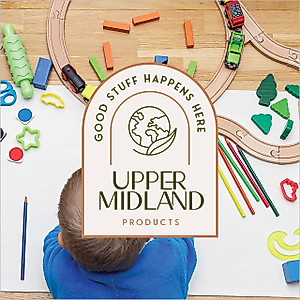 Upper Midland Products 24 Wooden Trains - DIY Unpainted Magnetic Wooden Train Cars - Unfinished Perfect for Paint Project, Crafts, and Trains Birthday Party Supplies - Thomas and BrioCompatible