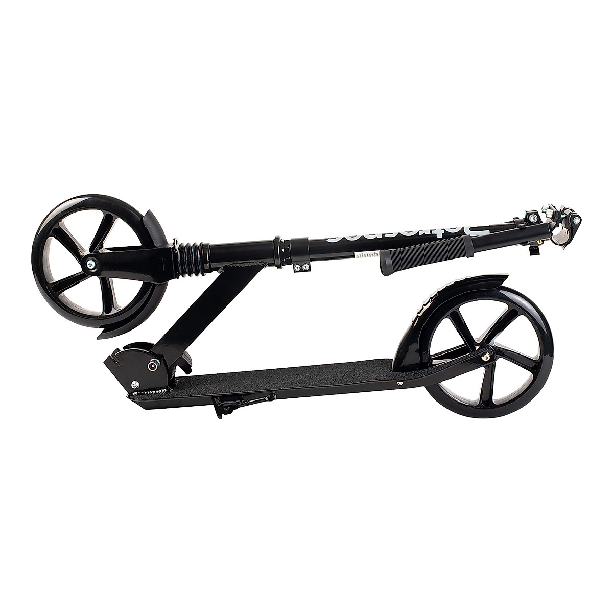 Retrospec Ripper-500 2-Wheel Kick Scooter for Kids 8+ and Adults with Padded Handlebars, PU Wheels, and Grippy Deck, Black