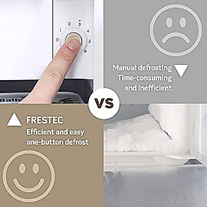 3.2 Cu.Ft Mini Fridge with Freezer, Single Door Small Refrigerator, 6 Settings Mechanical Thermostat, One-Touch Defrosting System, Energy Saving, Dorm Refrigerator