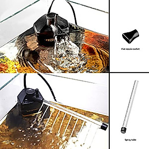 DXOPHIEX Internal Filter for Aquarium, Submersible Aquarium Filter for 5-12gallon Fish Tank and Turtle Tank with Triangle Shape Design Adjustable Water Flow and Replacement Cartridge