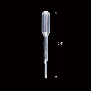 Haishell 300 PCS 0.2ML Transfer Pipettes,Clear White Plastic Graduated Pipettes for Essential Oils,Disposable Liquid Pipettes