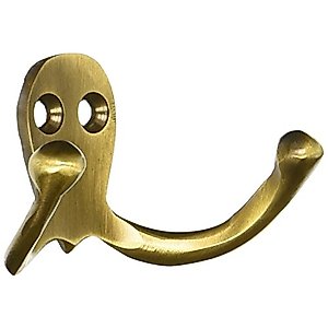 Deltana WDH15U5 Solid Brass Coat and Hat Double Hook