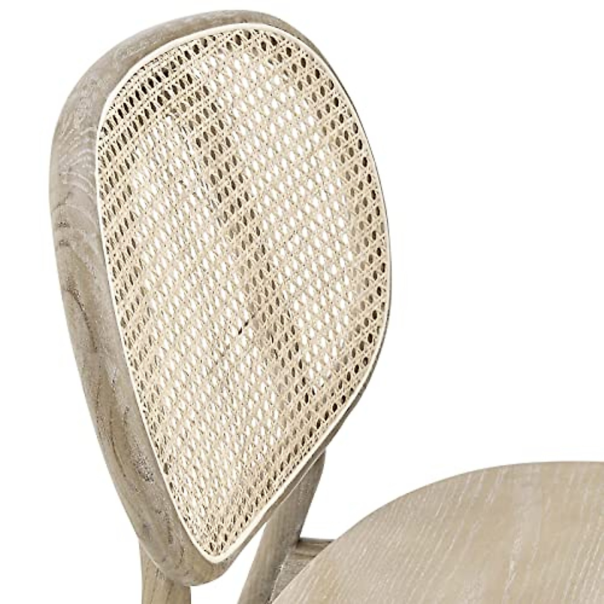 Modway Malina Wood Cane Rattan in Gray, Dining Side Chair