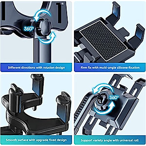 Phone Mount for Cars, 360°Rotatable and Retractable Car Phone Holder Mount Multifunctional Rearview Mirror Phone Holder Car Adjustable Cell Phone Holder for iPhone,Samsung,Huawei and All Smartphones