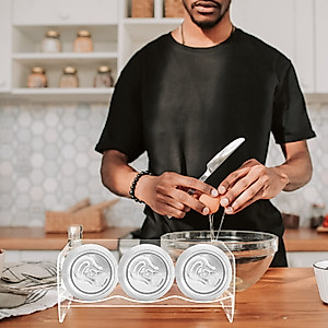 LIFKOME Portable Seal Machine Can Holder Cup Carriers for Drinks Soda Can Fridge Can Bins Freezer Bottle Organizer Drink Can Dispenser Large Mason Jars Deer Food Storage Plastic Sealer