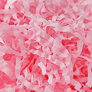 AIRGAME 1/2 LB Crinkle Cut Paper Shred Filler, Crinkled Shredded Paper for Gift Box, pink Crinkle Paper for Gift Wrapping