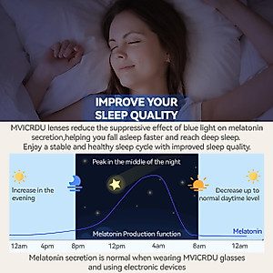 MVICRDU Gaming Glasses Computer Blue Light Blocking Glasses, Amber Glasses Filter 99% Blue Light for Relieve Eyestrain and improve Sleeping, Video Glasses for Men, Women and Kids