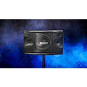 Rockville Pair 8" 3-Way 800 Watt Karaoke/Pro Speakers+Wall Brackets/MDF (KPS80), Black