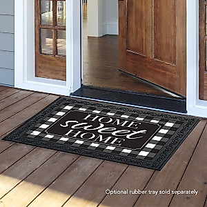 Briarwood Lane Home Sweet Home Checkers Spring Doormat Indoor Outdoor 30" x 18"