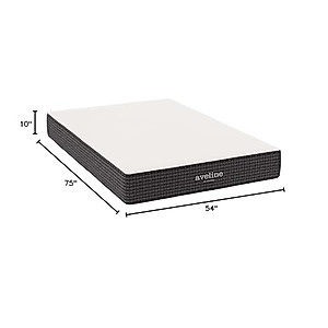 Modway Aveline Gel Infused Memory Mattress with CertiPUR-US Certified Foam, Full, White