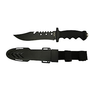 12.5" TACTICAL SURVIVAL Rambo Hunting FIXED BLADE For Practical Use Durable Knife Army Bowie w SHEATH